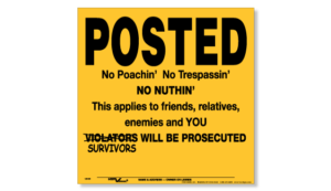 11.25 x 11.25 Yellow Plastic Posted Signs - Voss Signs