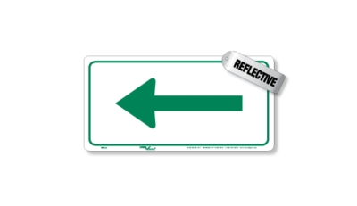 12" x 6" Reflective Arrow Signs - Voss Signs