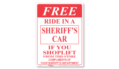 9" x 12" Semi Custom Free Ride Signs - Voss Signs