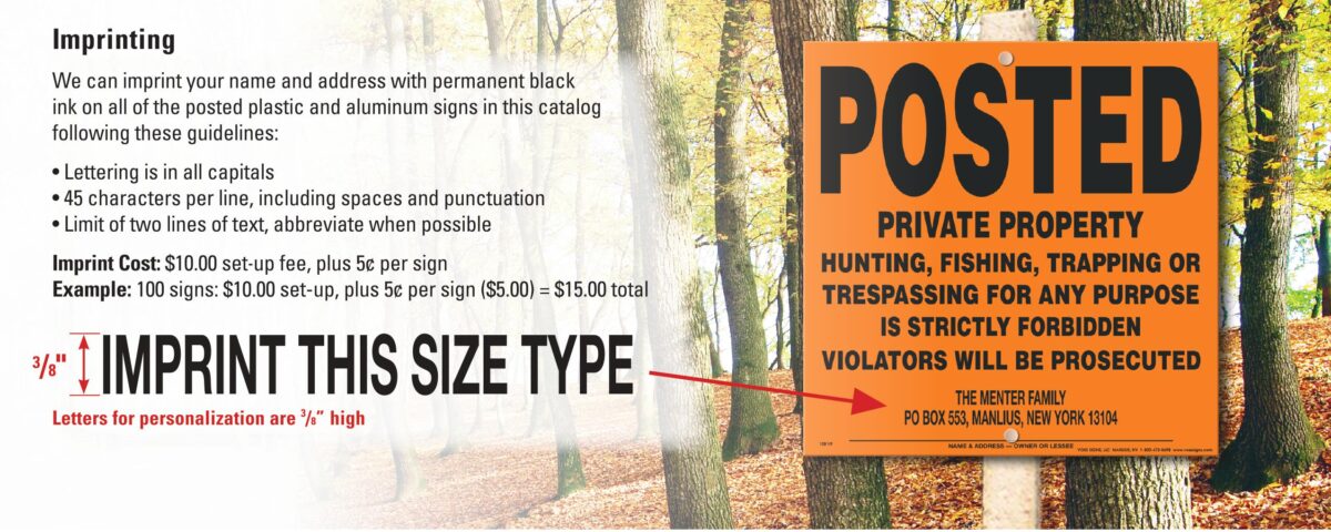 11.25 x 11.25 Orange Aluminum Posted Signs - Voss Signs