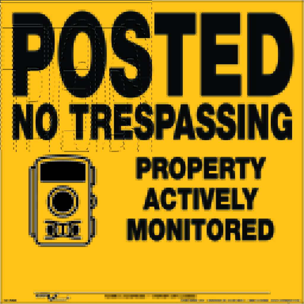 11.25 x 11.25 Yellow Plastic Posted Signs - Voss Signs