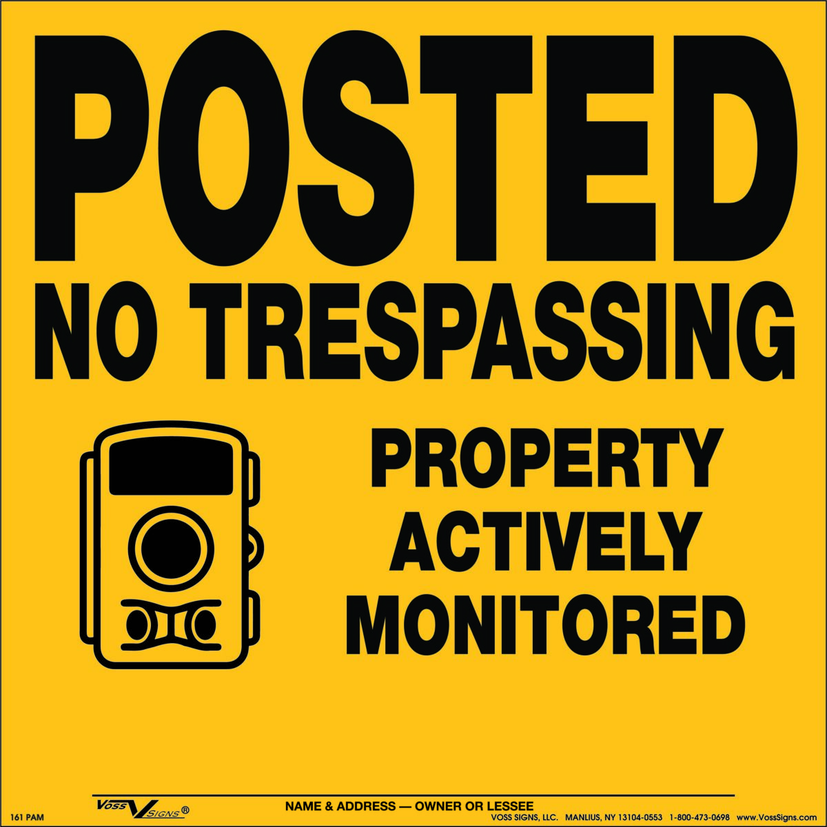 11.25 x 11.25 Yellow Plastic Posted Signs with Custom Imprint - Voss Signs