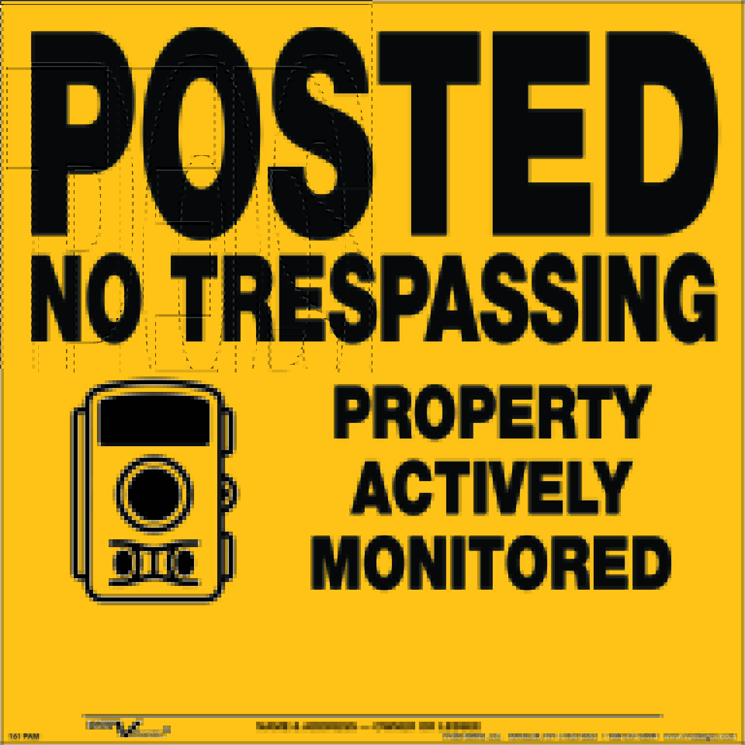 11.25 x 11.25 Yellow Plastic Posted Signs - Voss Signs